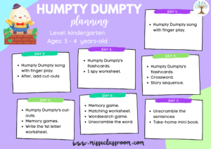 Humpty Dumpty in the ESL/EFL setting | Miss E Classroom