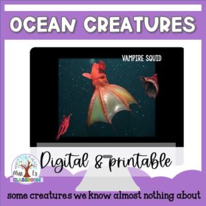 Ocean Creatures Games & Activities | Miss E Classroom