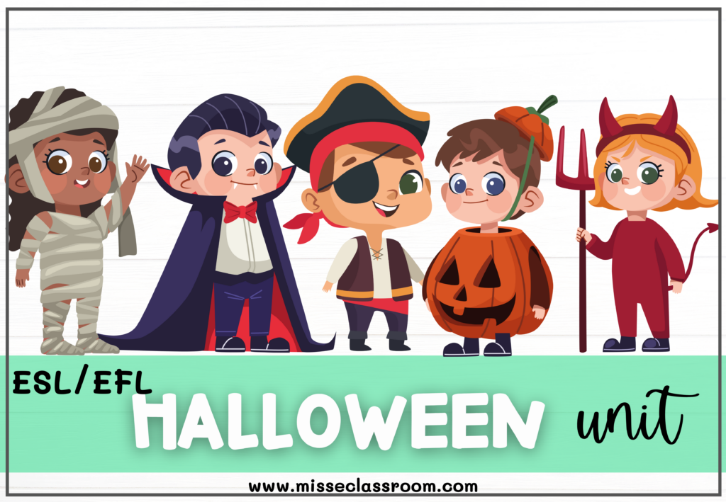 Spooky Halloween Unit for ESL / EFL 1st graders | Miss E Classroom